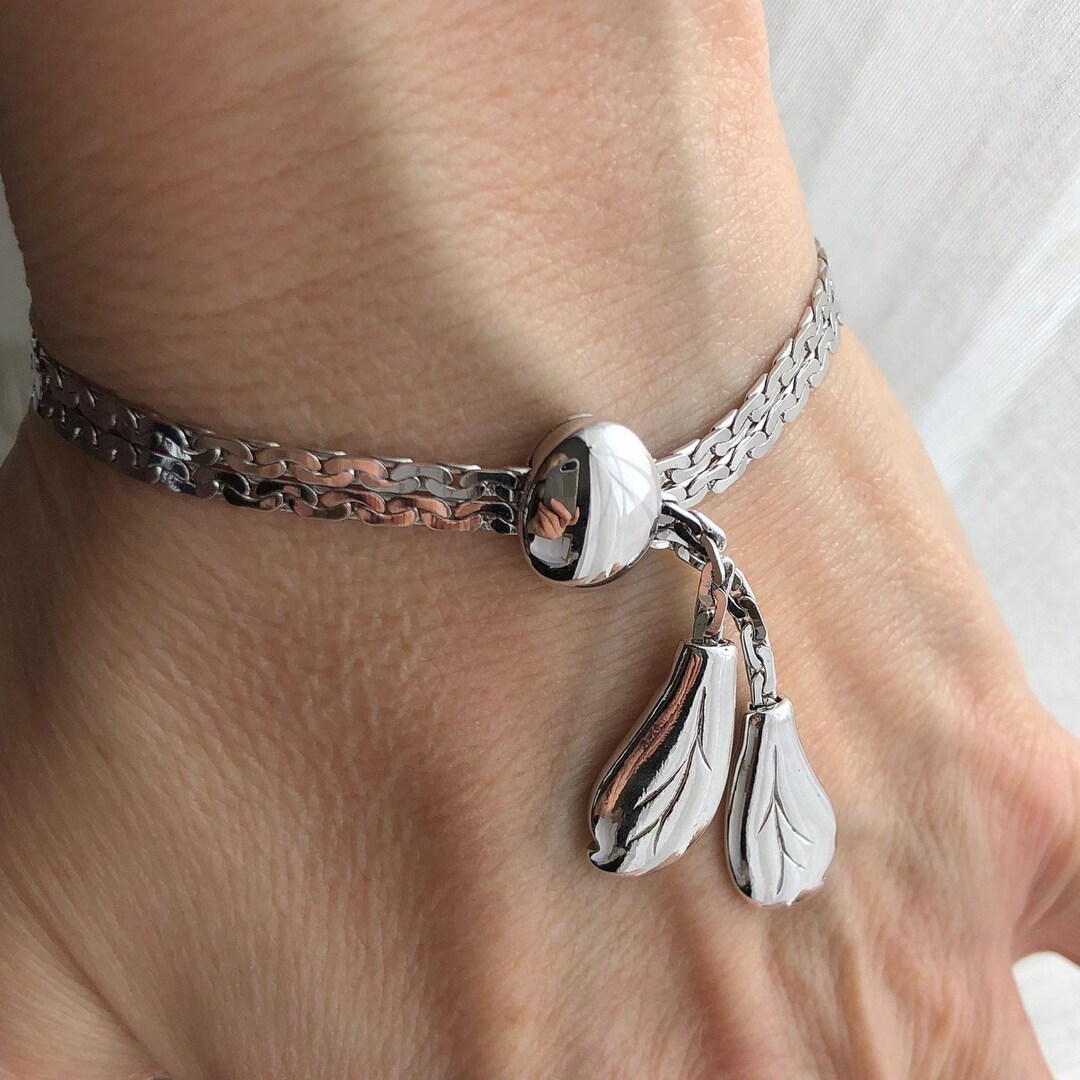 Sleek Monet Two-strand Chain Bolero-style Dangle/charm Bracelet - Etsy