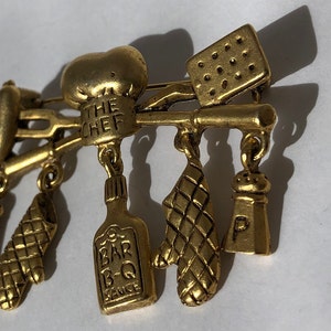 Danecraft Barbecue Ninja Chef Pin/unisex Grilling Master Brooch/vintage ...