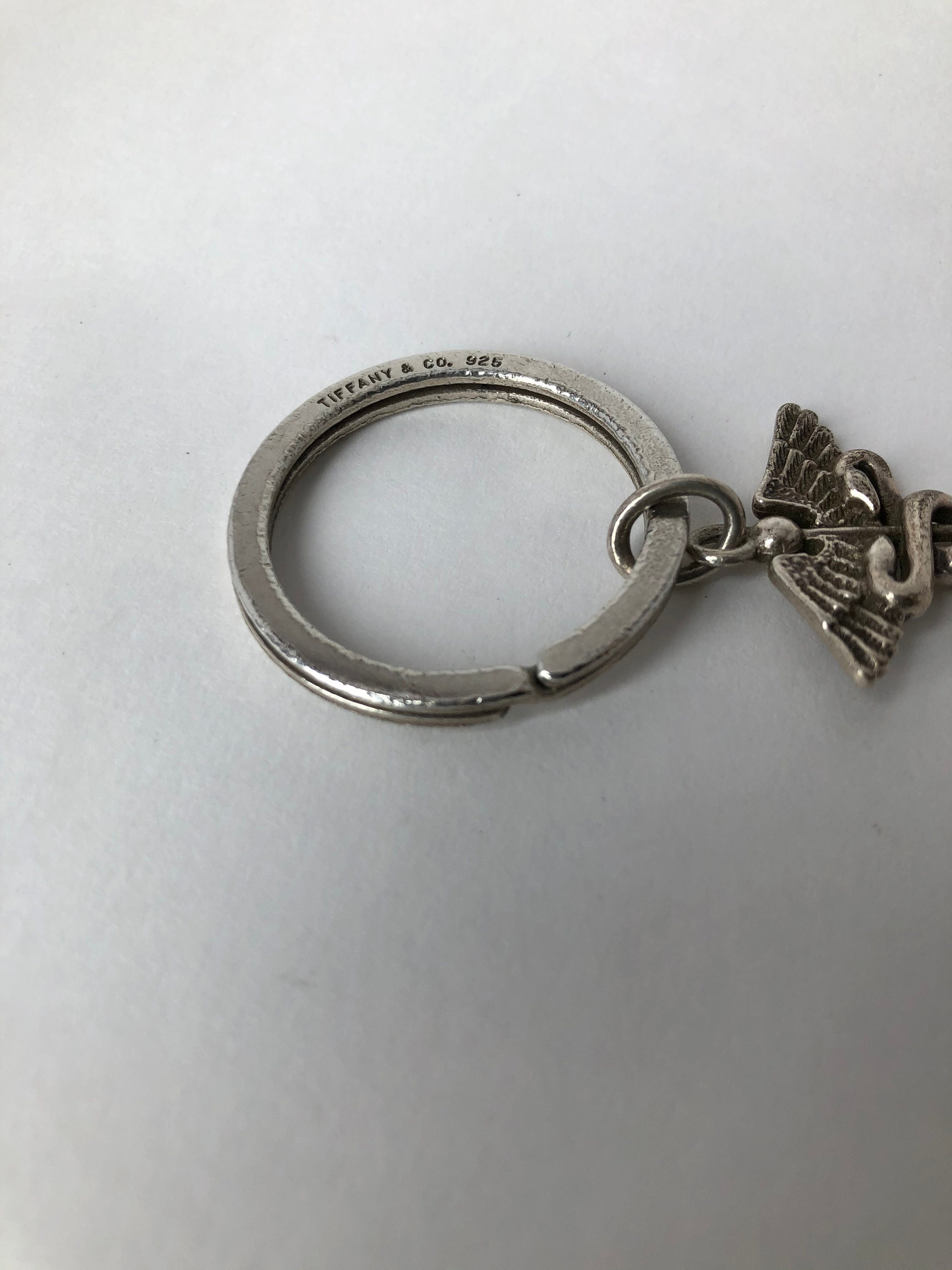 Tiffany & Co. sterling Caduceus key ring | Etsy