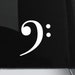 Bass Clef Vinyl Decal, Clef Note Icon, Clef Note Decal, Bass Clef Decal ...