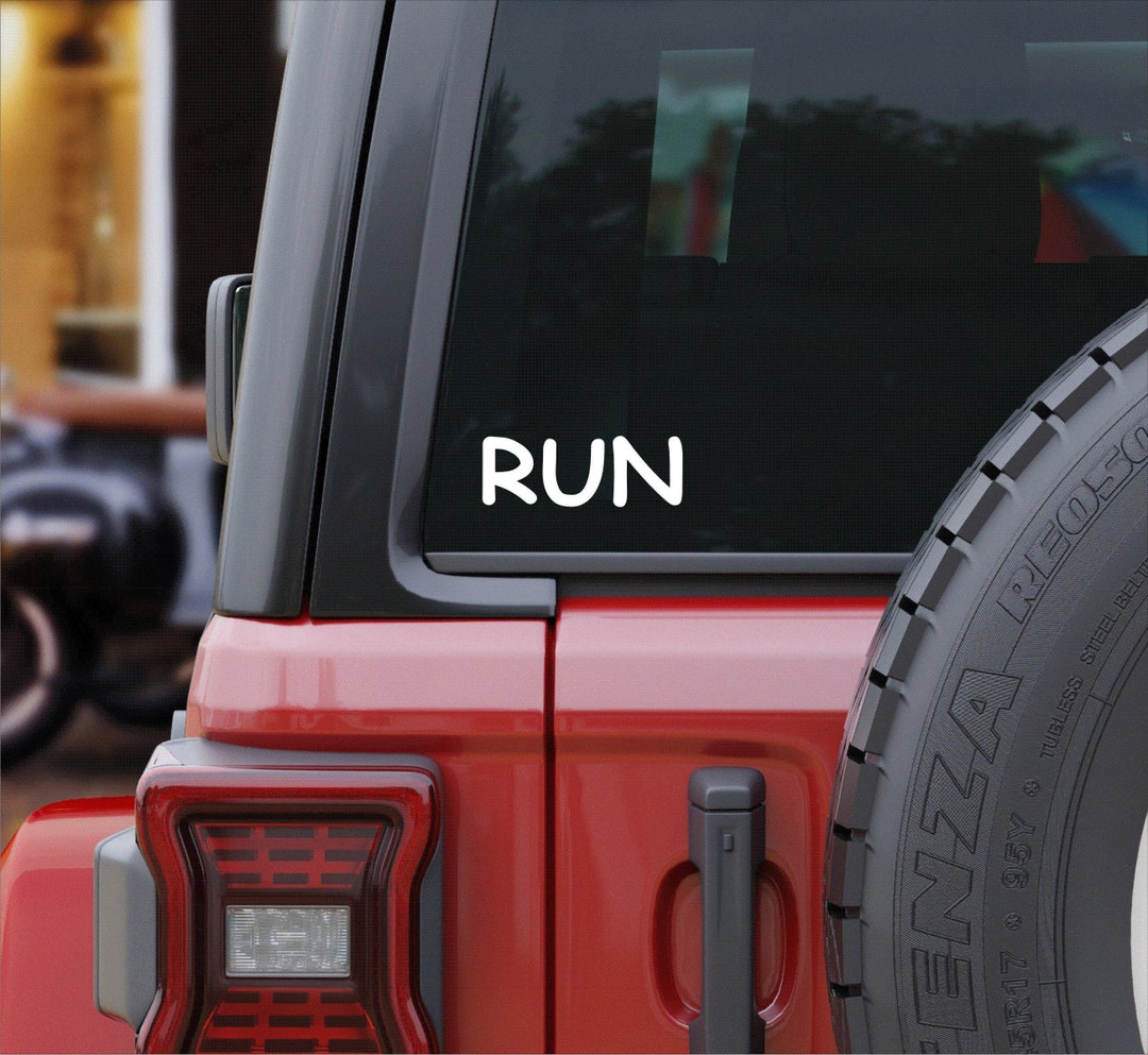 RUN Vinyl Decal, RUN Sticker, Runner's Vinyl Decal, Running Sticker - Etsy