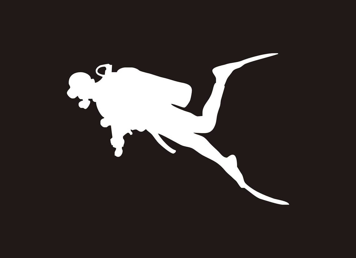 Scuba Diver Decal Scuba Decal Scuba Sticker Scuba Diver - Etsy