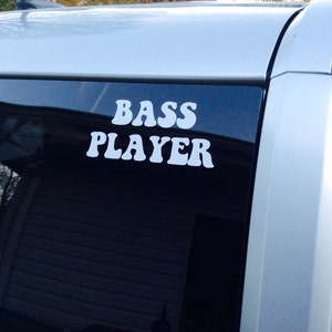 Bass Player Decal, Bass Player Sticker, Bass Player Vinyl Decal, Bass ...