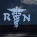 RN Nurse Vinyl Decal, Registered Nurse Logo, Healthcare Professional ...