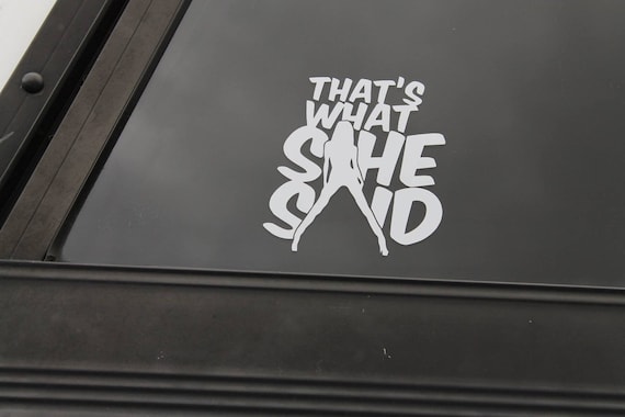 Thats what she said decal what she said sticker funny | Etsy