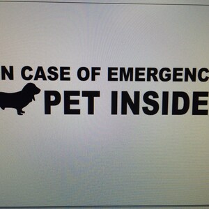 Custom "pet Inside" Emergency Decal, Save My Pet Sticker, Save My Pets ...
