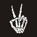 Skeleton Peace Sign Vinyl Decal, Peace Sign Sticker, Peace Sign Decal ...