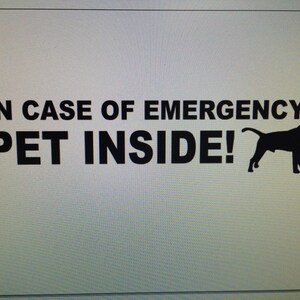 Custom "pet Inside" Emergency Decal, Save My Pet Sticker, Save My Pets ...