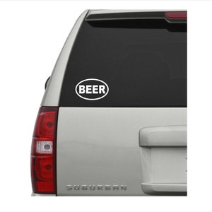 Beer Vinyl Oval Decal, Beer Decal, Beer Sticker, Oval Beer Decal, Oval ...