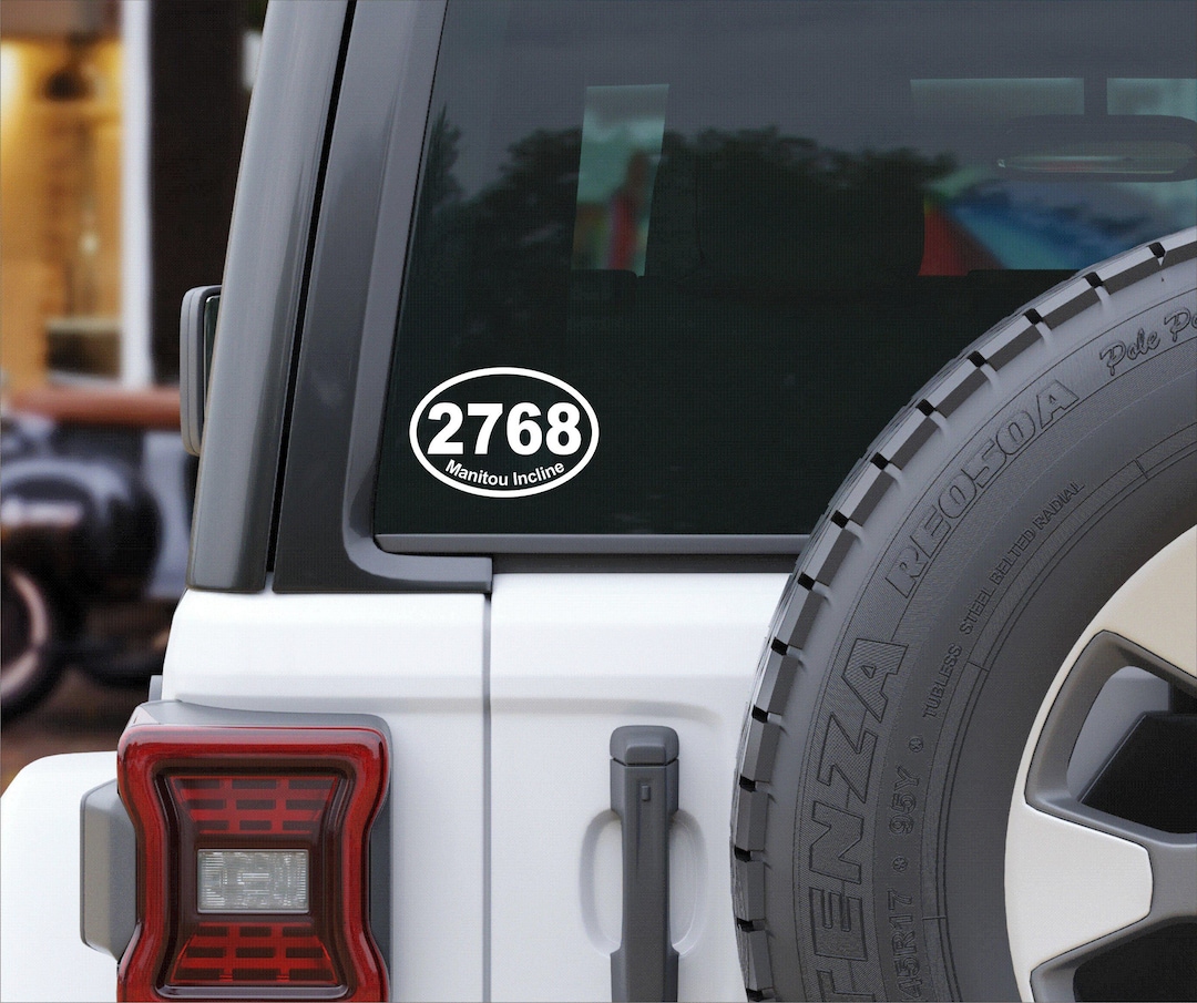 Manitou Incline Decal, 2768 Steps Incline Vinyl Decal, Incline 2768 ...