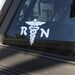 RN Nurse Vinyl Decal, Registered Nurse Logo, Healthcare Professional ...
