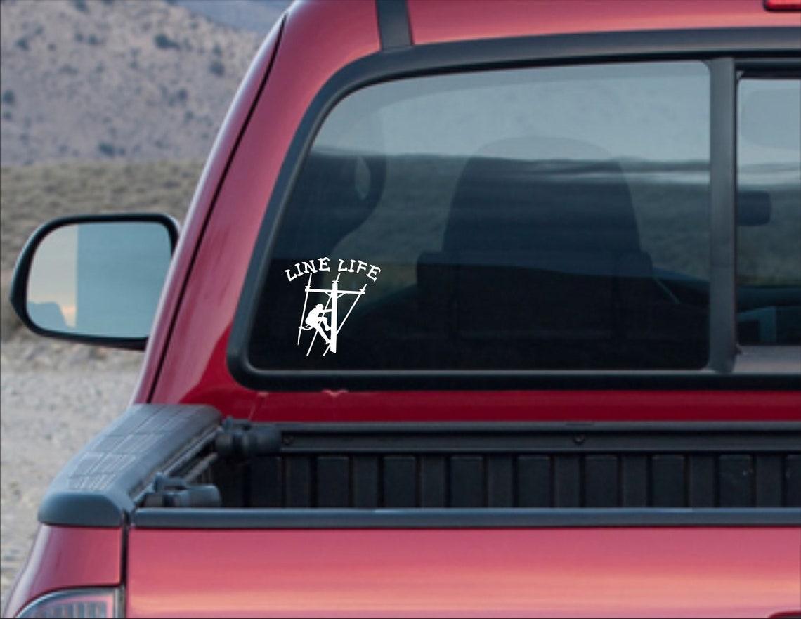 Line Life Lineman Vinyl Decal Line Life Vinyl Sticker Line - Etsy