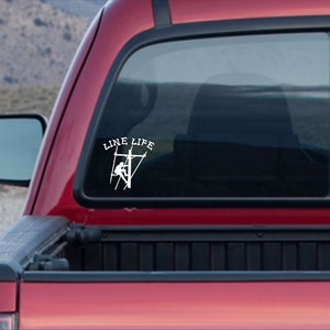 Line Life Lineman Vinyl Decal, Line Life Vinyl Sticker, Line Life ...