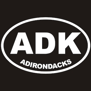 ADK Adirondacks Decal, Adirondack Mountains Sticker, Adirondacks Vinyl ...
