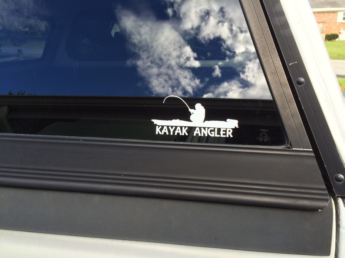 Vinyl Kayak Angler Decal Kayak Angler Sticker Kayak - Etsy