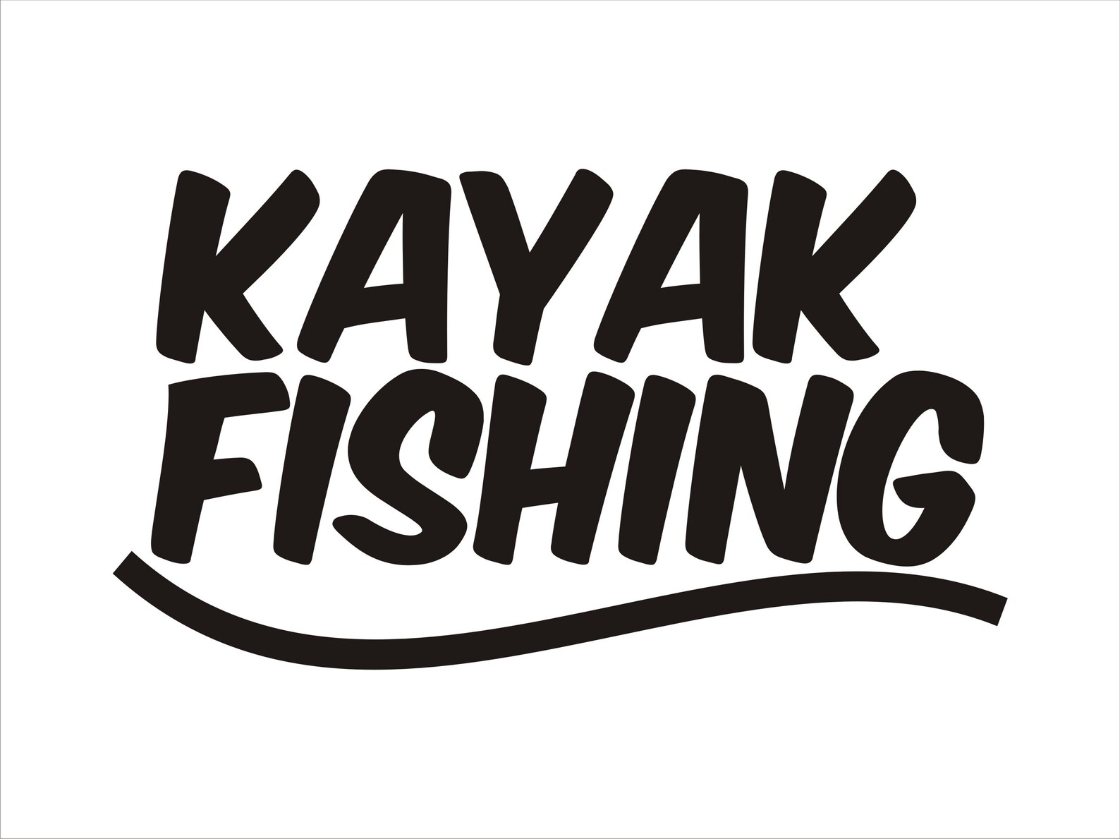Kayak Fishing Decal Kayak Fishing Sticker Kayak Fishing - Etsy