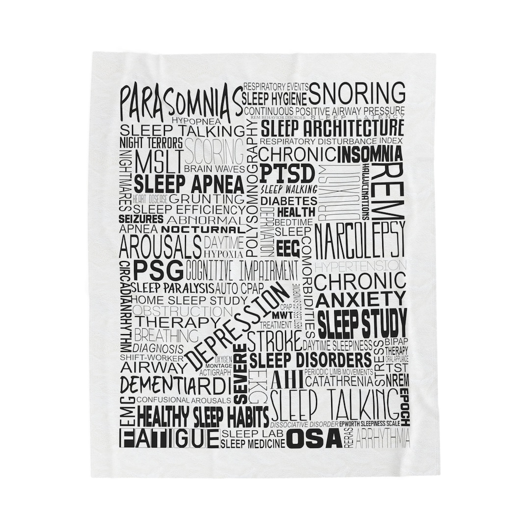 Sleep Tech, Sleep Lab Velveteen Plush Throw, RPSGT Gift Ideas, Sleep ...