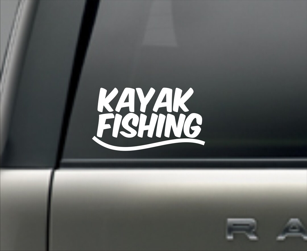Kayak Fishing Decal, Kayak Fishing Sticker, Kayak Fishing Vinyl Decal ...