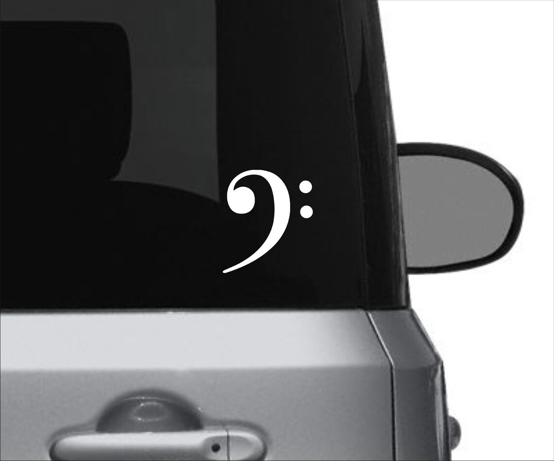 Bass Clef Vinyl Decal Clef Note Icon Clef Note Decal Bass - Etsy