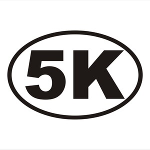 5K Runner Decal, 5k Sticker, Vinyl Outdoor 5k Decal, 5k Marathon Runner ...