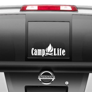 Camp Life Vinyl Decal, Camp Life Sticker, Camp Life, Happy Camper Decal ...