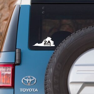 Virginia 2A Strong Decal, 2nd Amendment Decal Sticker, Virginia 2nd ...