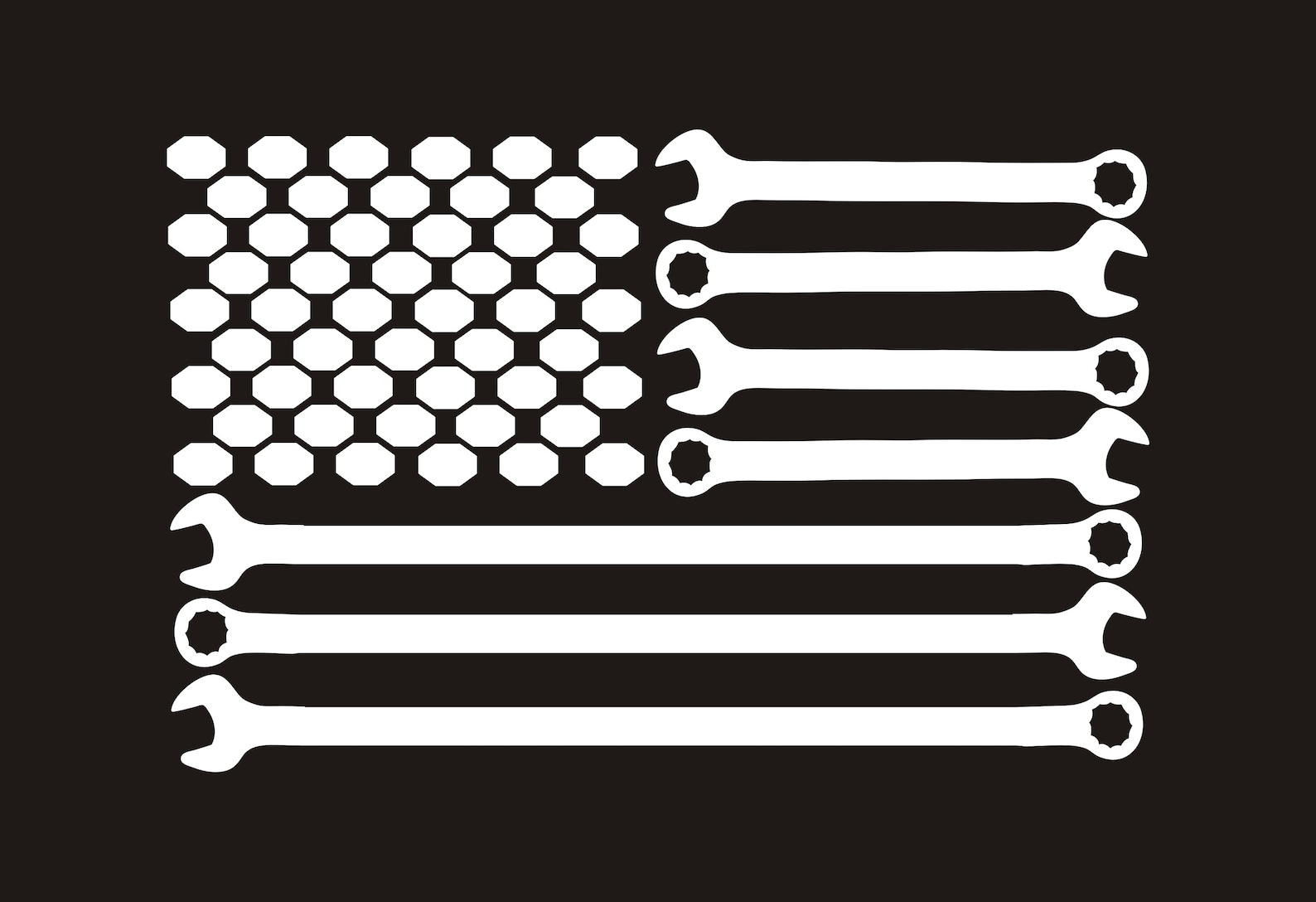 Mechanics Flag Vinyl Decal Mechanics Flag Decal Mechanic | Etsy