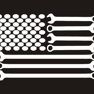Mechanics Flag Vinyl Decal, Mechanics Flag Decal, Mechanic Flag Sticker ...