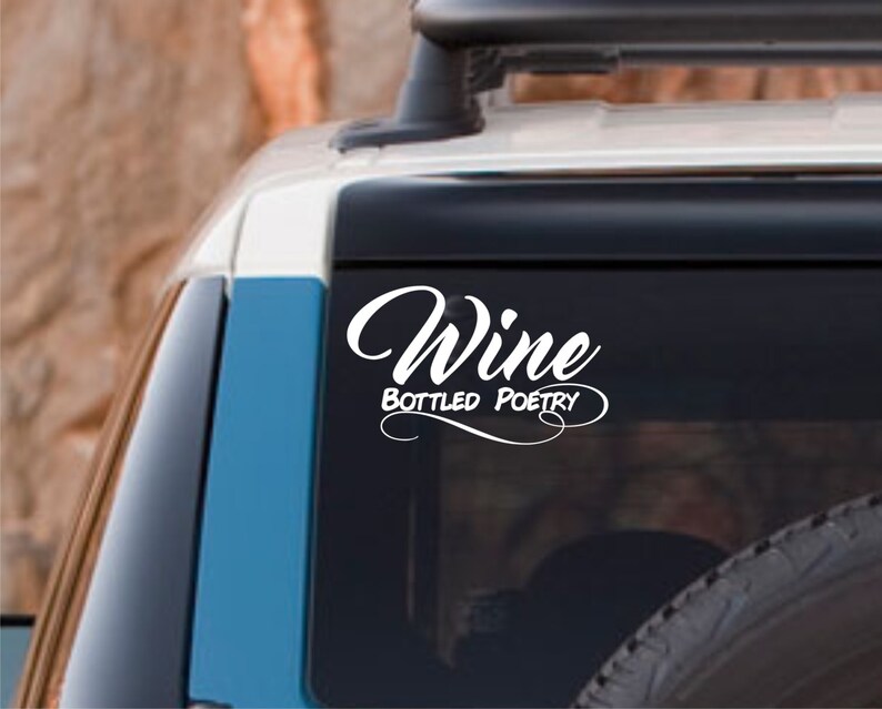Wine Decal Wine Bottled Poetry Decal Wine Sticker Bottled - Etsy