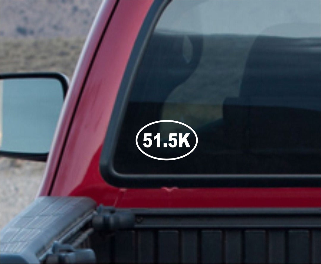 51.5k Decal, 51.5k Stcker, Triathlon Decal, Triathlon Sticker, 51.5 ...