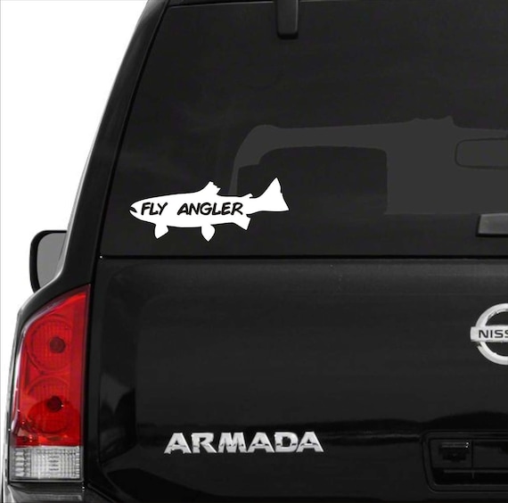 Fly Angler Decal Fly Angler Sticker Fly Fishing Decal Fly | Etsy