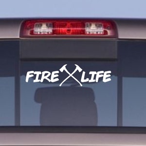 Fire Life Decal, Fire Life Sticker, Fireman Decal, Fireman Sticker ...
