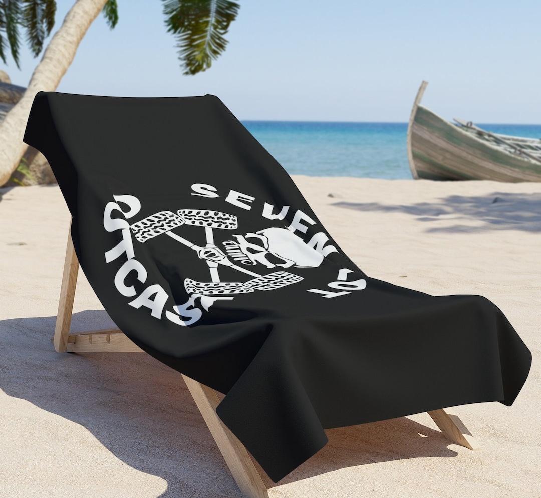 SSO Logo Beach Towel, Outcast Beach Towel, 36 X 72 Black Beach Towel - Etsy