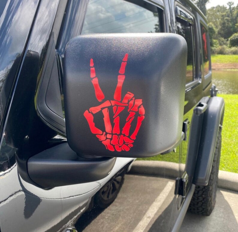 Skeleton Peace Sign Vinyl Decal Peace Sign Sticker Peace - Etsy