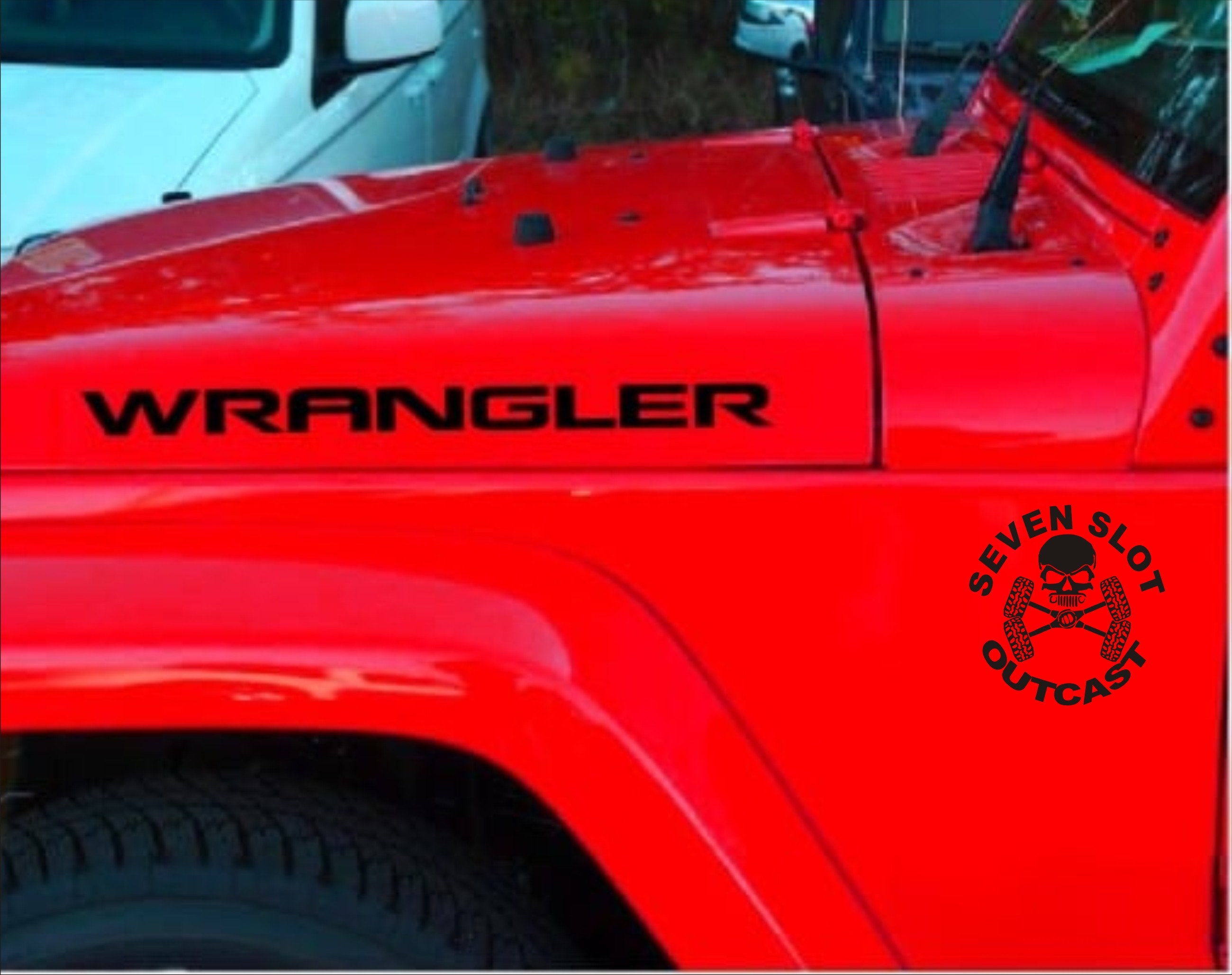 Seven Slot Outcast Jeep Club vinyl decal, Seven Slot Outcast decal