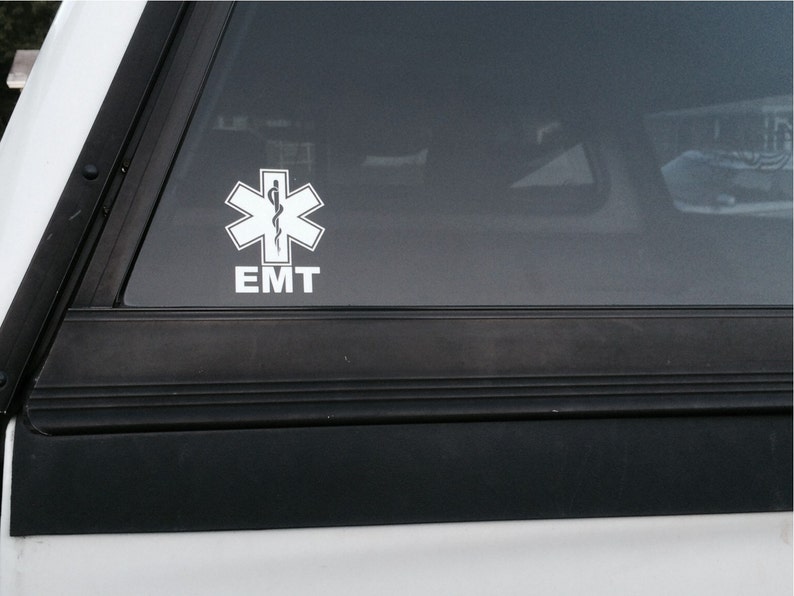 EMT Vinyl Decal, EMT Sticker, Emergency Medical Technician Decal, First ...