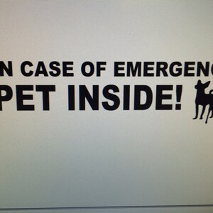 Custom "pet Inside" Emergency Decal, Save My Pet Sticker, Save My Pets ...