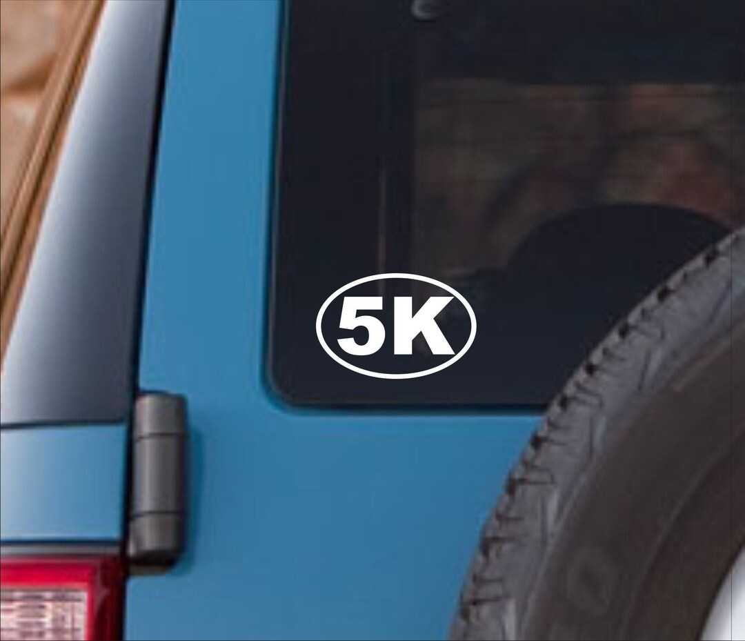 5K Runner Decal, 5k Sticker, Vinyl Outdoor 5k Decal, 5k Marathon Runner ...