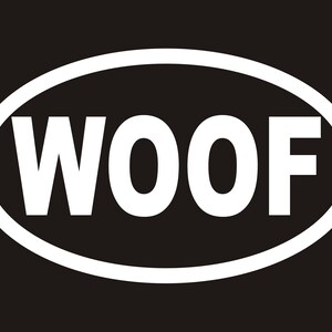 WOOF Vinyl Dog Lovers Decal, Woof Sticker, Woof Decal, Beach Style Dog ...