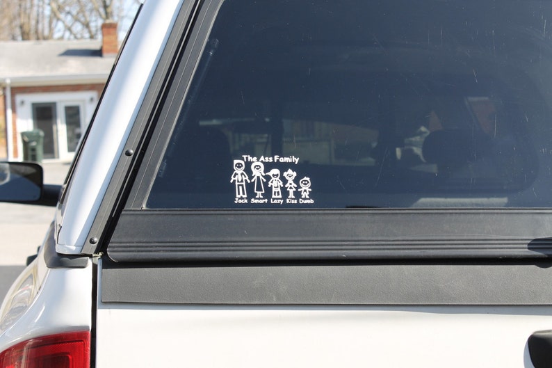 Ass Family Decal, Ass Family, Family Car Decal, Vinyl Ass Family Funny ...