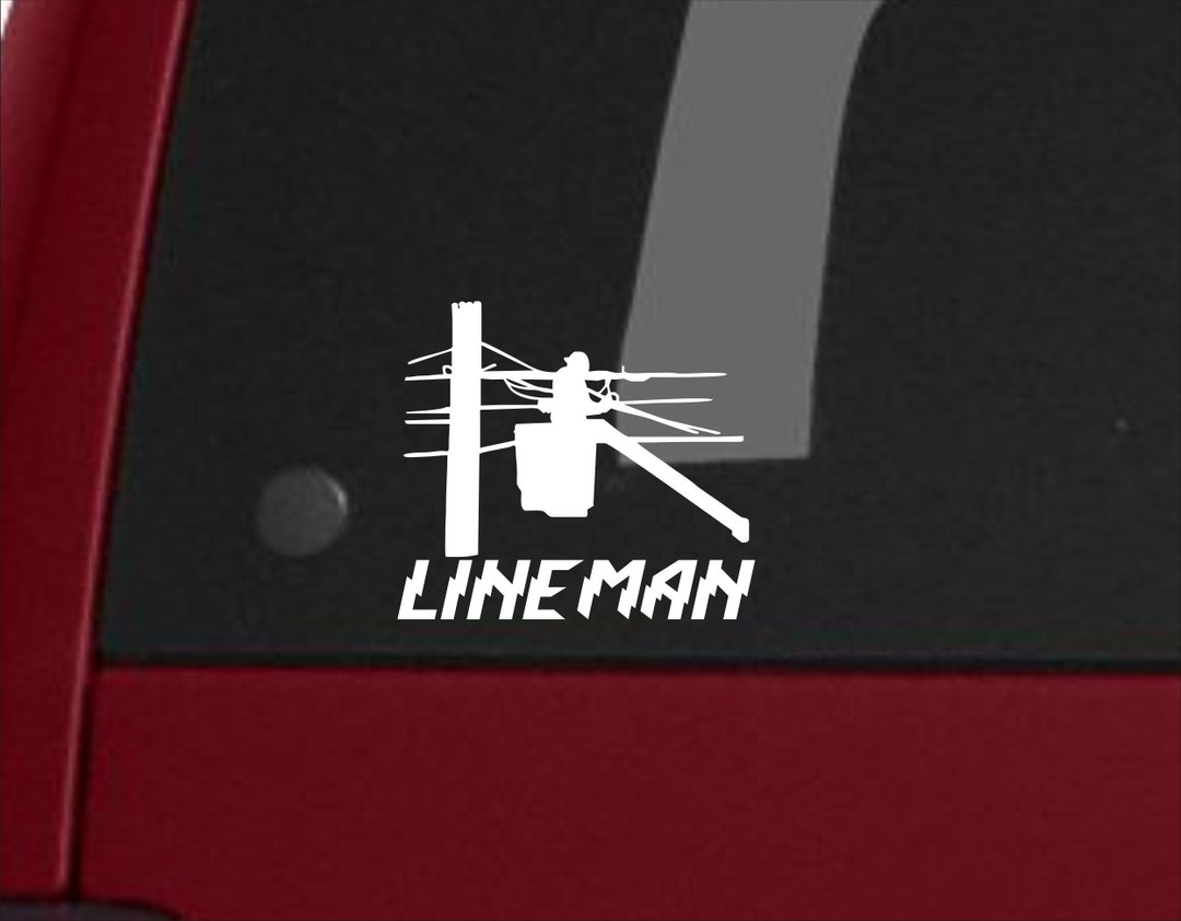 Lineman Vinyl Decal, Lineman Vinyl Sticker, Lineman Decal, Lineman ...