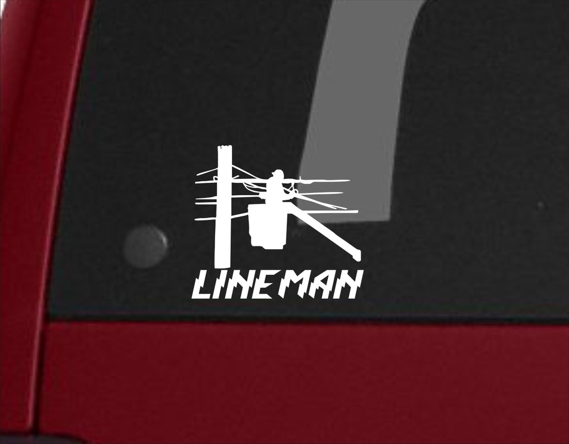 Lineman Vinyl Decal Lineman Vinyl Sticker Lineman Decal - Etsy