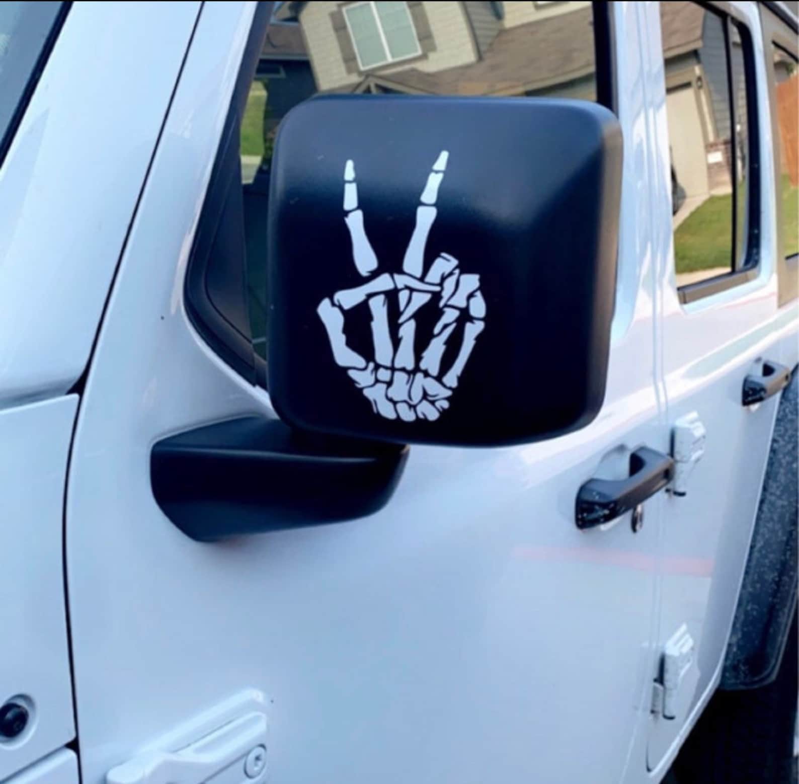 Skeleton Peace Sign Vinyl Decal Peace Sign Sticker Peace - Etsy