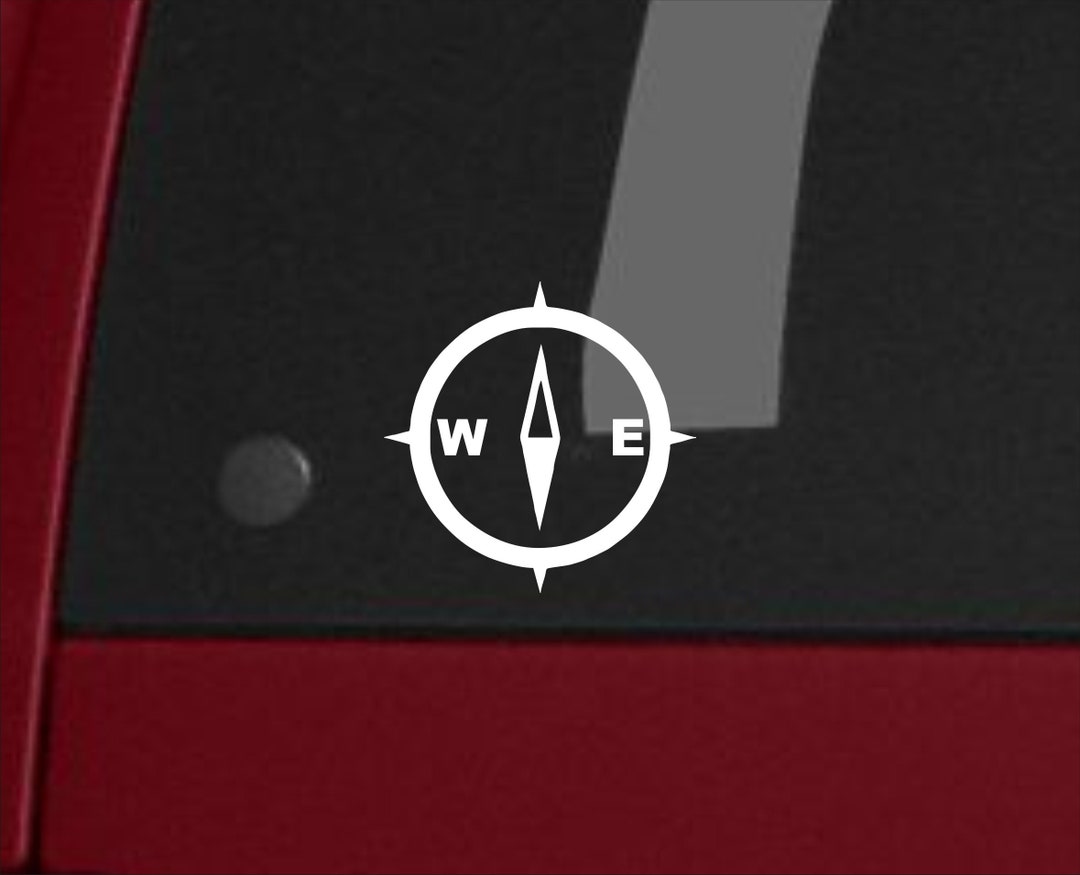 Compass Decal, Cool Compass Vinyl Decal, Compass Sticker, Compass ...