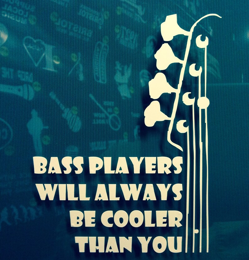 Bass Player Decal Bassist Decal Bass Player Sticker Bassist - Etsy