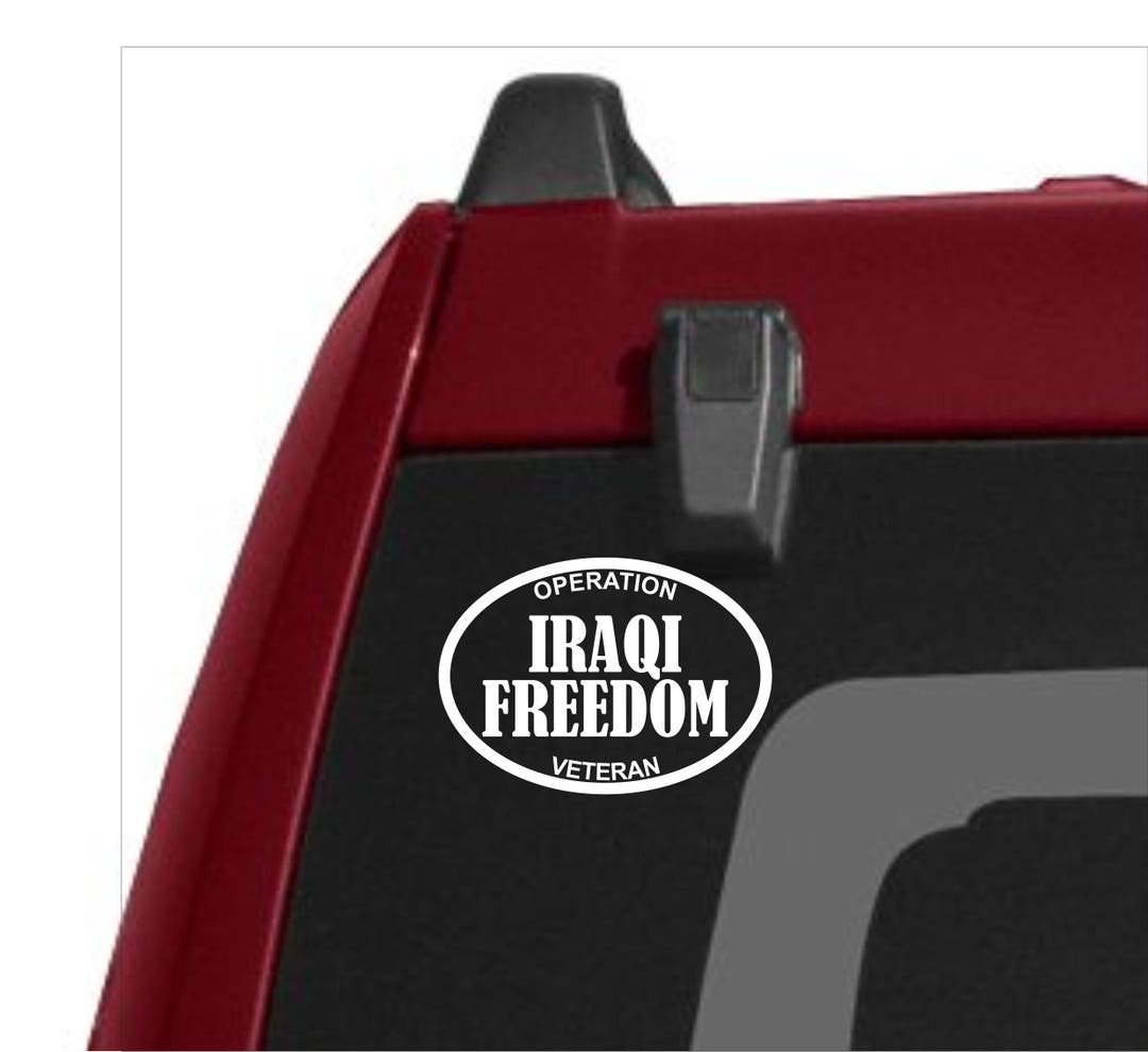 Iraqi Freedom Decal, Iraqi Freedom Campaign Vinyl Decal, Iraq I Served ...