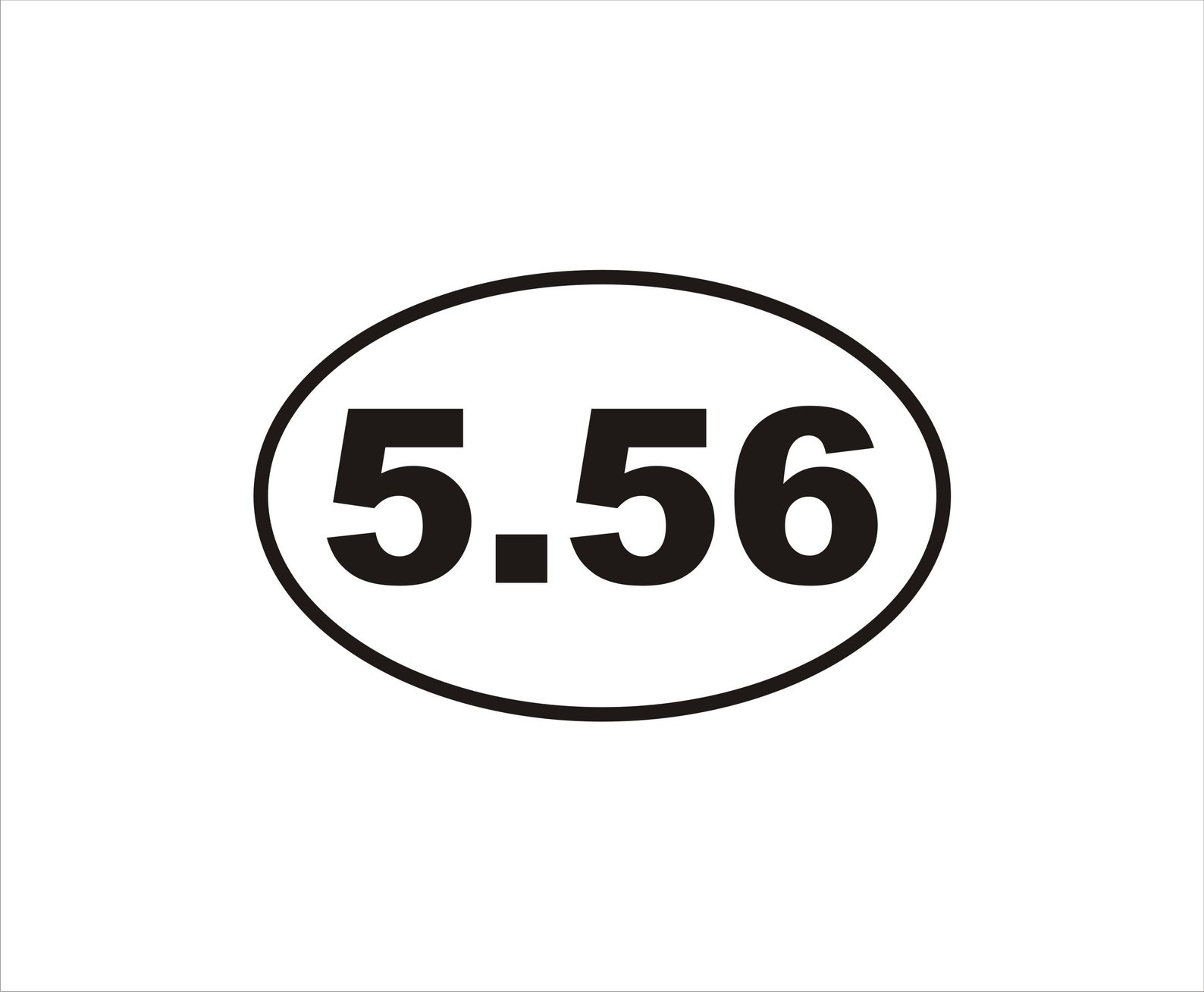 5.56 Oval Vinyl Decal 5.56 Sticker 5.56 Decal AR-15 Vinyl - Etsy