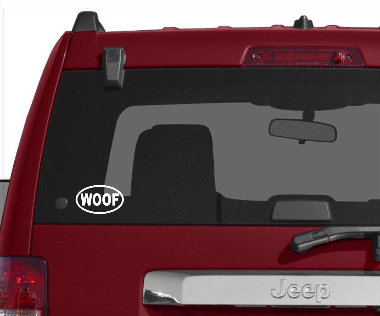 WOOF Vinyl Dog Lovers Decal, Woof Sticker, Woof Decal, Beach Style Dog ...