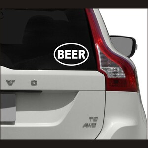 Beer Vinyl Oval Decal, Beer Decal, Beer Sticker, Oval Beer Decal, Oval ...