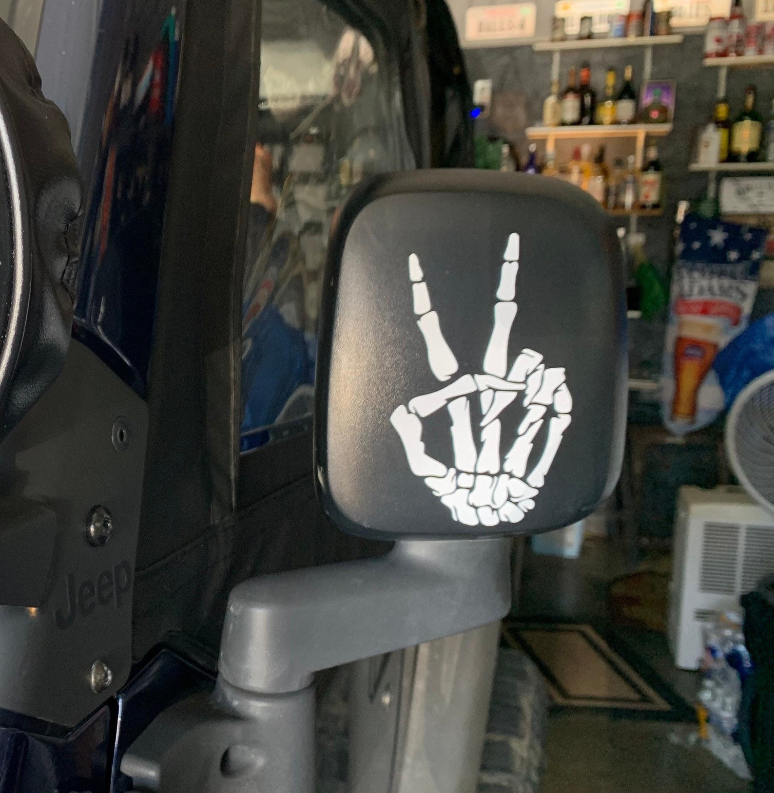 Skeleton Peace Sign Vinyl Decal Peace Sign Sticker Peace - Etsy